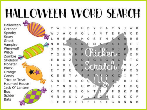 Halloween Word Search