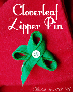DIY Cloverleaf Zipper Pin