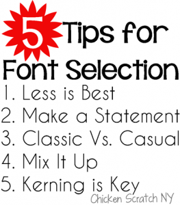 5 Tips for Font Selection
