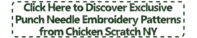 Santa Hat Punch Needle Ornament