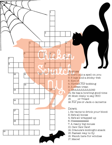 Free & Printable Halloween Crossword Puzzle with Key