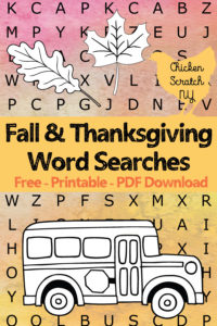 Fall & Thanksgiving Word Search