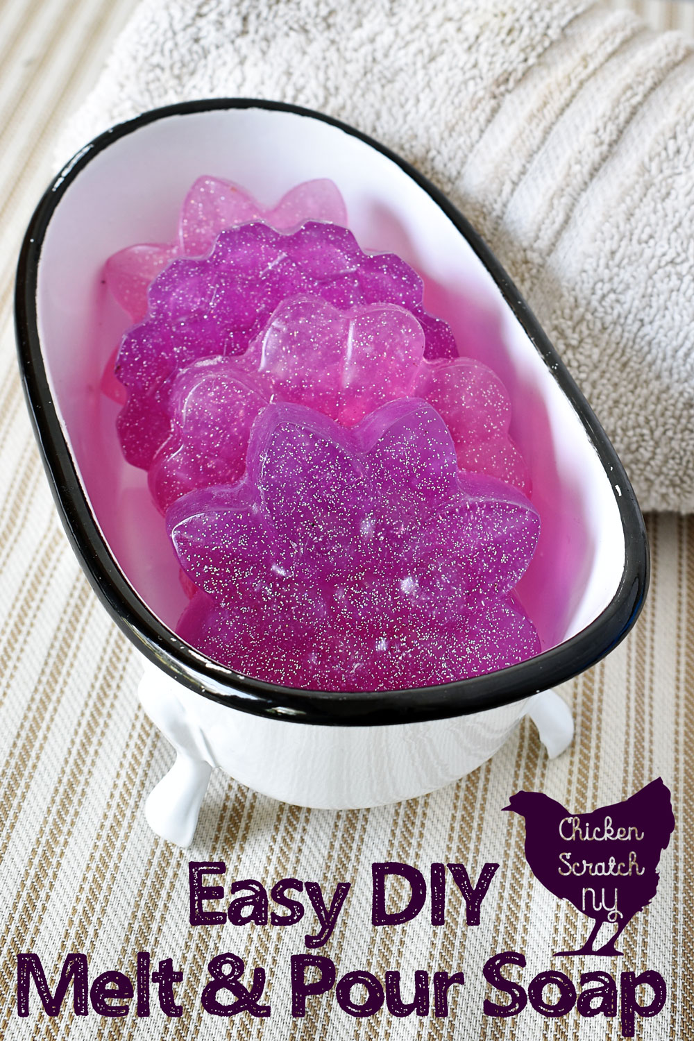 Easy Holographic Glitter Melt And Pour Soap Bar Tutorial