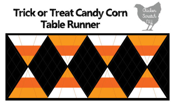 Candy Corn Halloween Table Runner