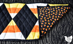 Candy Corn Halloween Table Runner