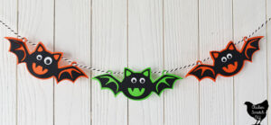 Paper Halloween Bat Banner + Free SVG Cut Files