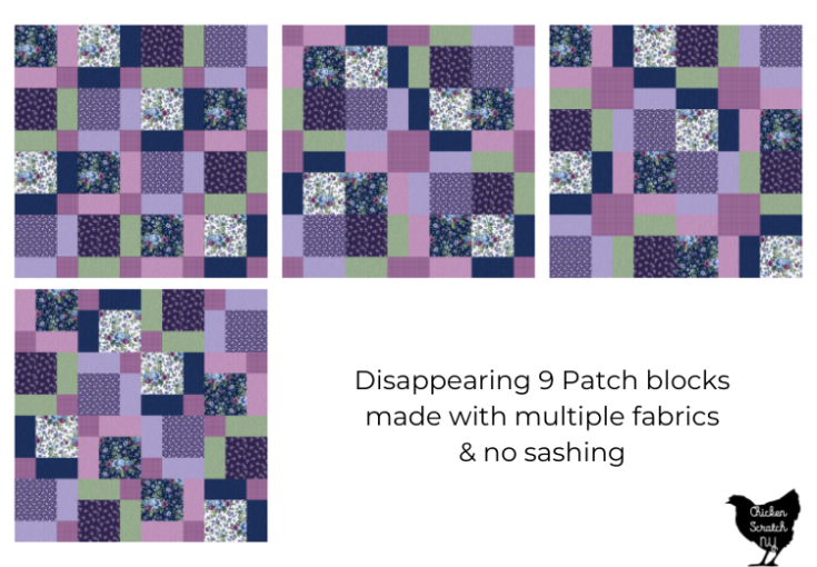 Disappearing Nine Patch Variations