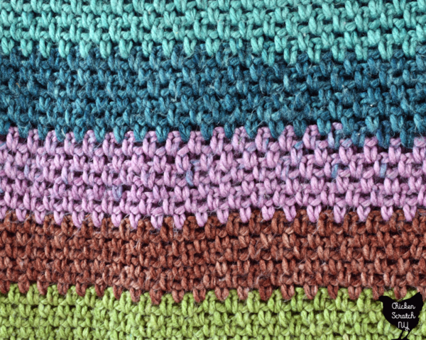 One Skein Moss Stitch Blanket