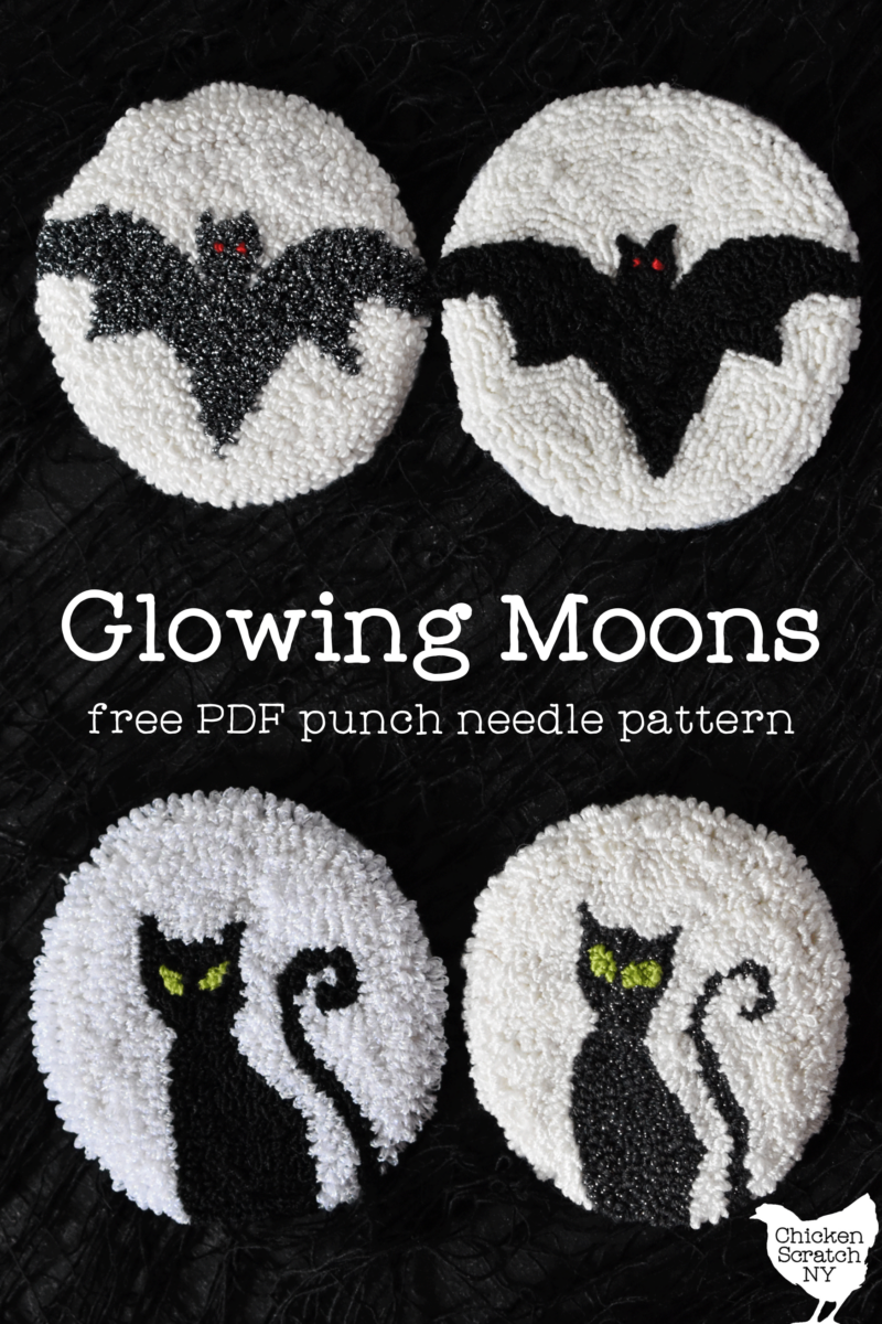 Glowing Moon Punch Needle: Free Halloween Pattern & Tutorial