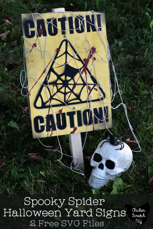 Spooky Spider Halloween Yard Signs + Free SVG Cut Files